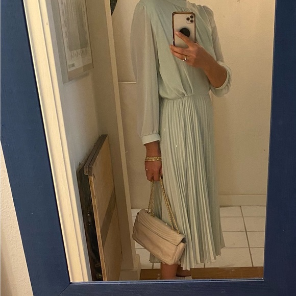 Ellison | Dresses | New With Tags Mint Green Dress With Pleats | Poshmark